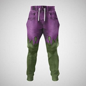 The Incredible Hulk Costume Hoodie, Green Hulk Jogger Pants, Superhero ...