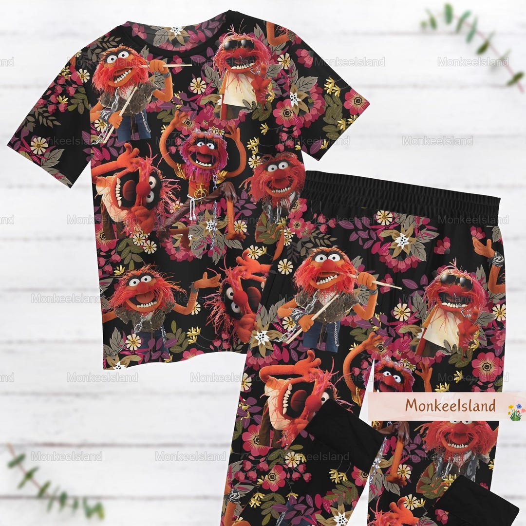 The Muppet Pajamas, Animal Tropical Pajamas Set, Tv Series Women ...