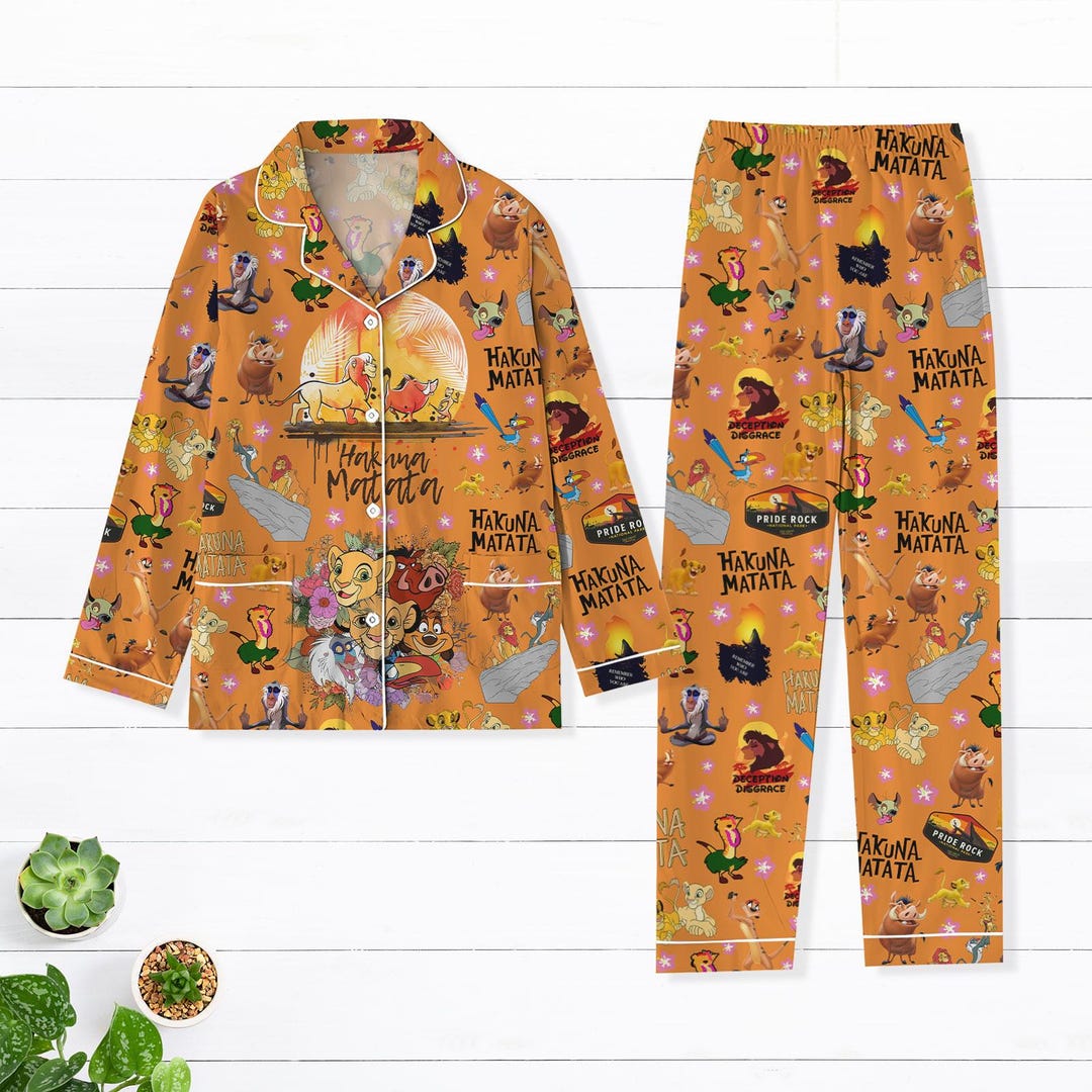 Disney Lion King Pajamas, Hakuna Matata Pajamas Set, Simba Timon Pumbaa ...