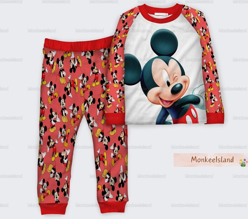 Disney Classic Mickey Pajamas, Mickey Mouse Kids Pajamas, Funny Mickey ...