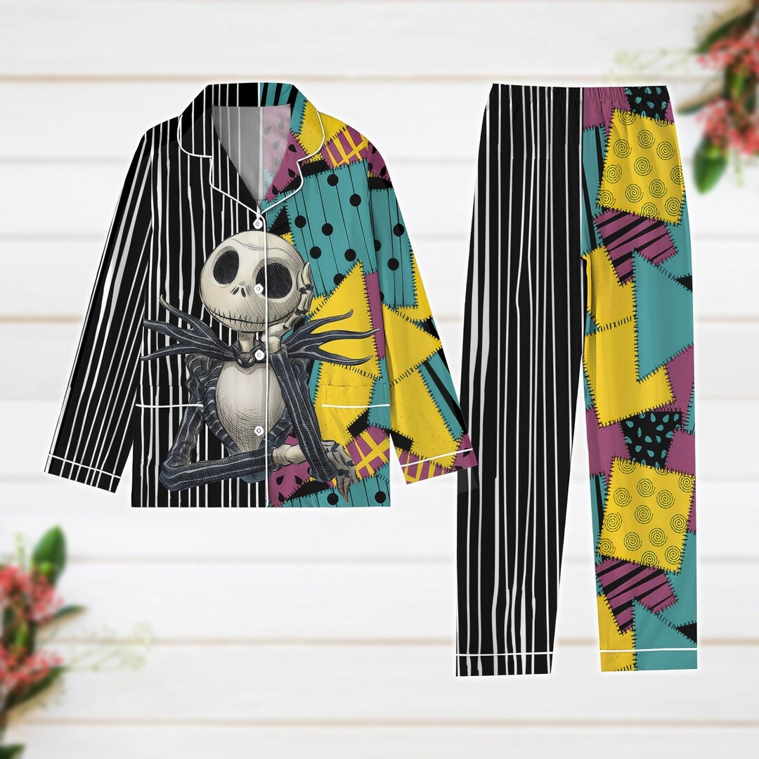 Jack and Sally Cosplay Pajamas, Jack Skellington Pajamas Set, Nightmare ...