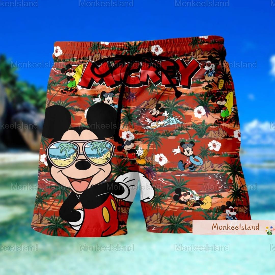 Mickey Mouse Shorts, Disney Mickey Beach Shorts, Disney Sunglasses Men ...