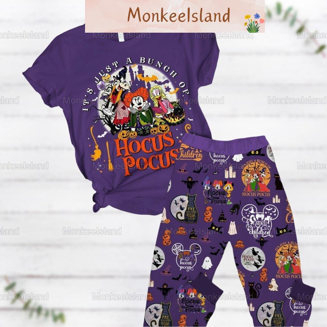 Disney Halloween Hocus Pocus Pajamas, Just A Bunch of Hocus Pocus Shirt ...