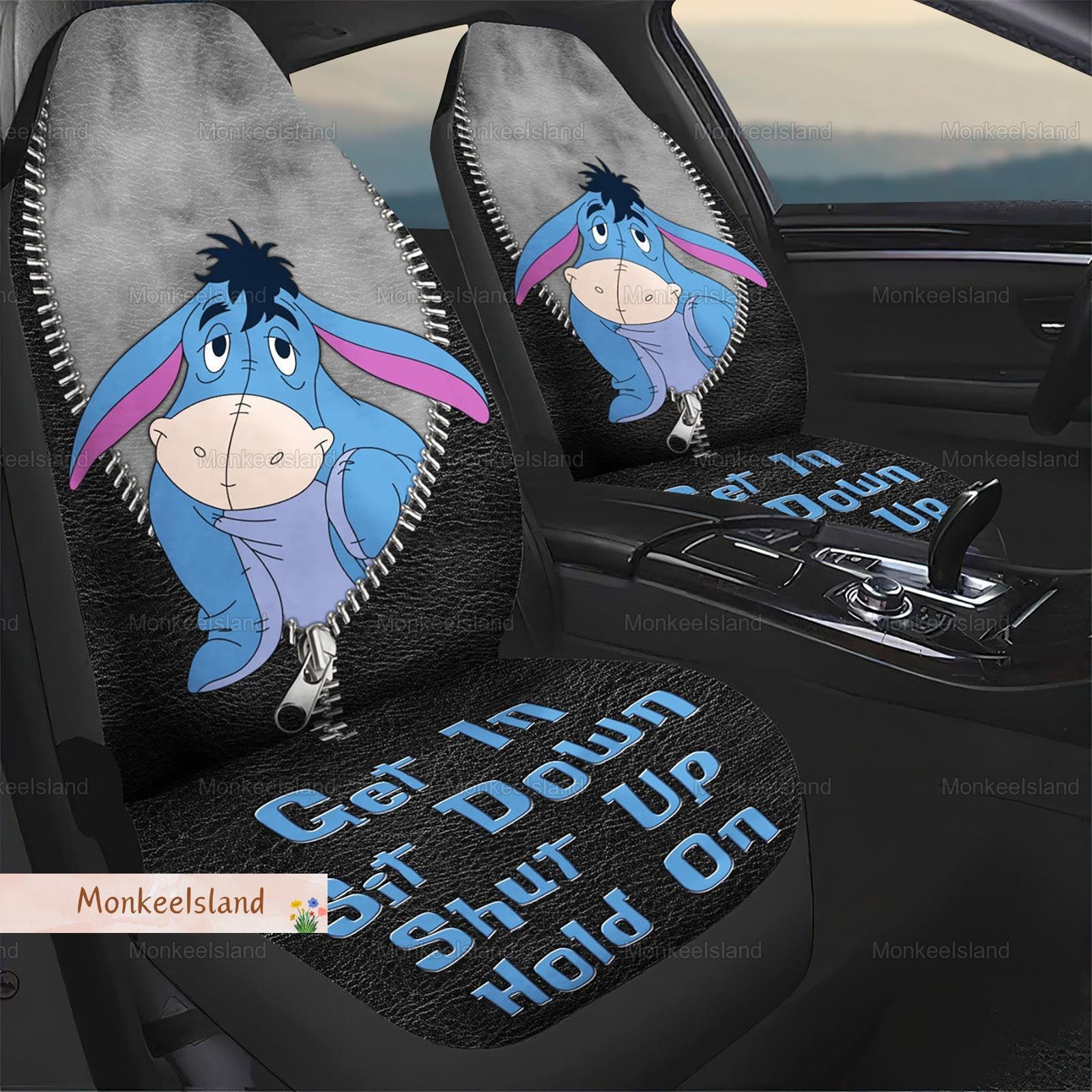 Eeyore Winnie the Pooh Car Seat Cover, Funny Eeyore Car Decor, Eeyore ...