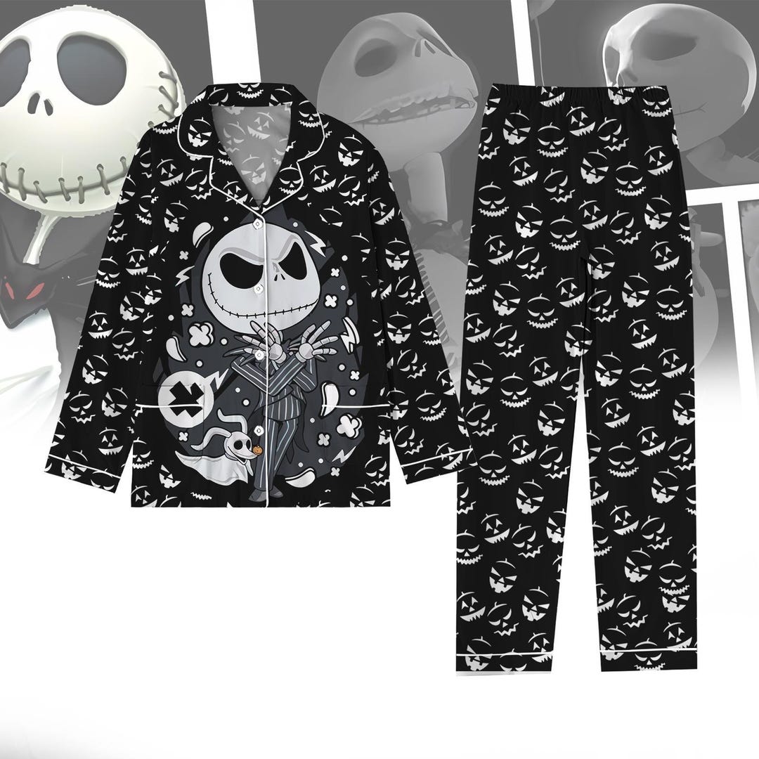 Halloween Pajamas, Jack Skellington Pajamas, Nightmare Before Christmas ...
