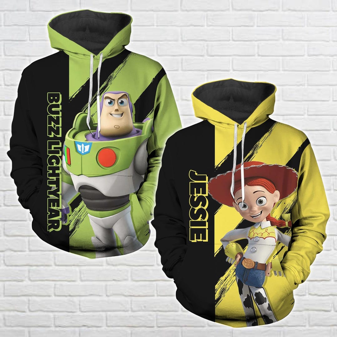 Custom Buzz Lightyear and Jessie Couple Hoodie, Toy Story Characters ...