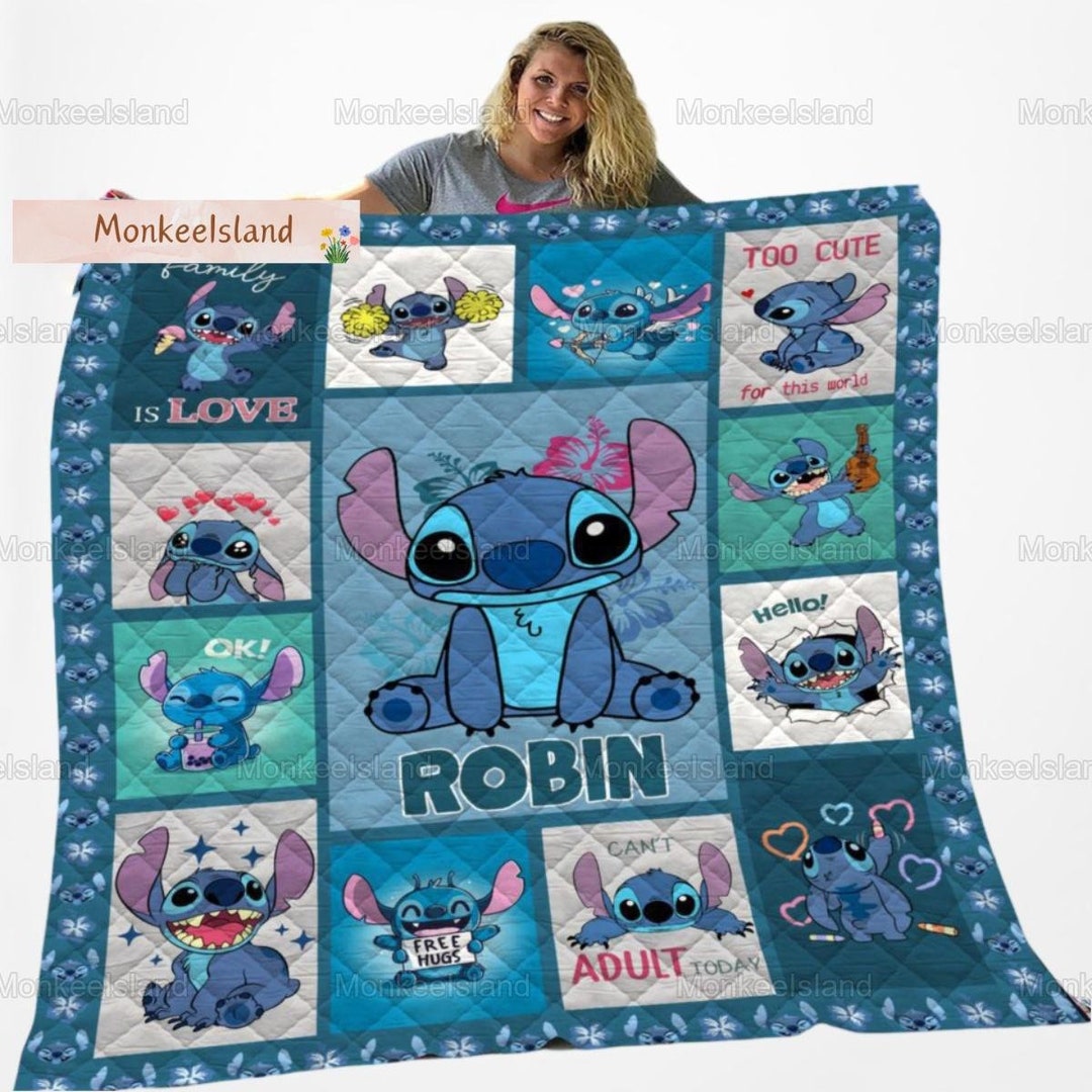 Personalized Stitch Quilt Pattern, Custom Name Stitch Quilt, Lilo and ...