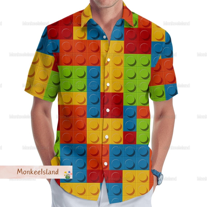 Halloween Building Blocks Hawaii Shirt, Master Builder Hawaiian Shirt ...