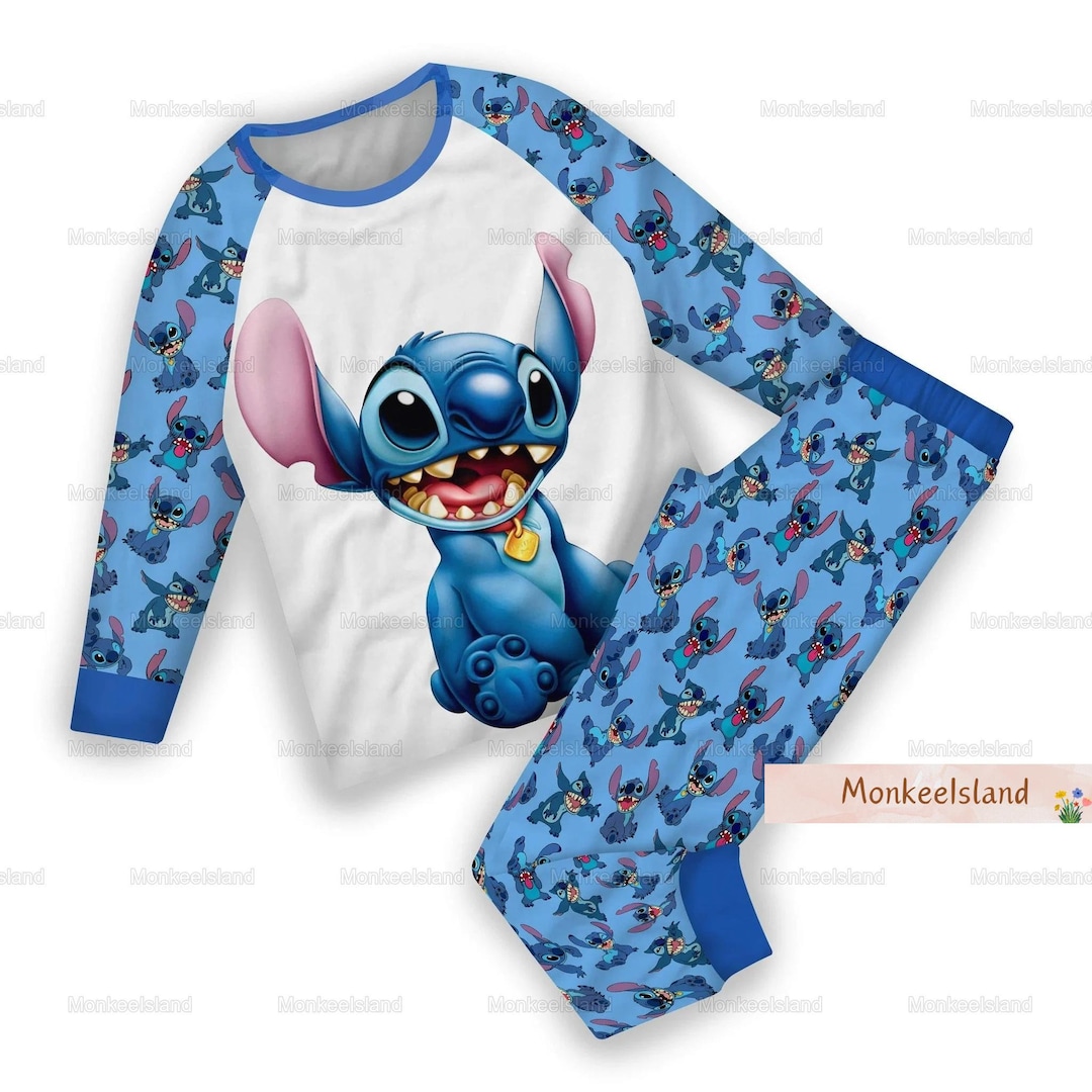 Funny Stitch Pajamas, Disney Stitch Pajamas Pants, Lilo and Stitch ...