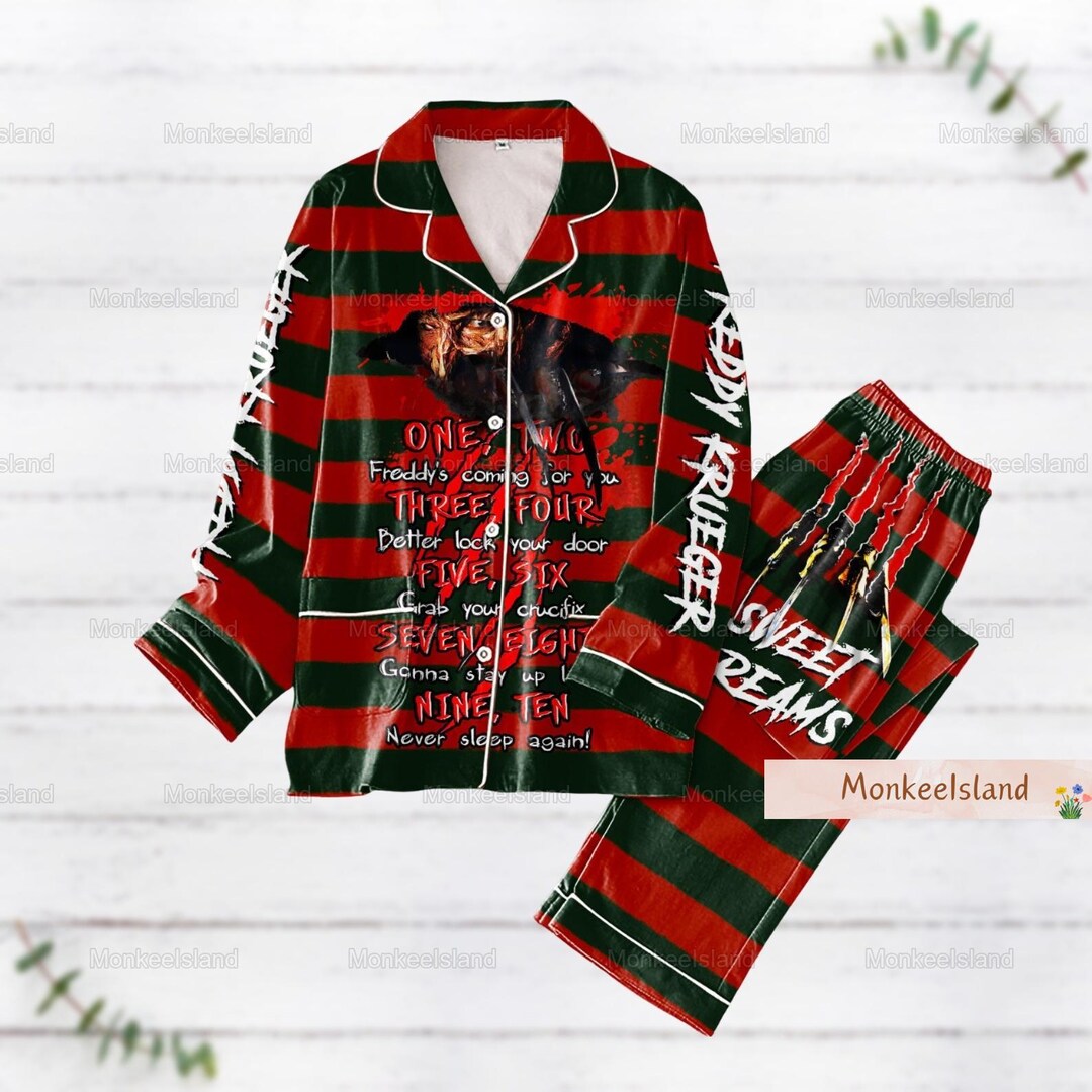 Halloween Freddy Krueger Pajamas, Freddy Sweet Dreams Women Pajamas ...