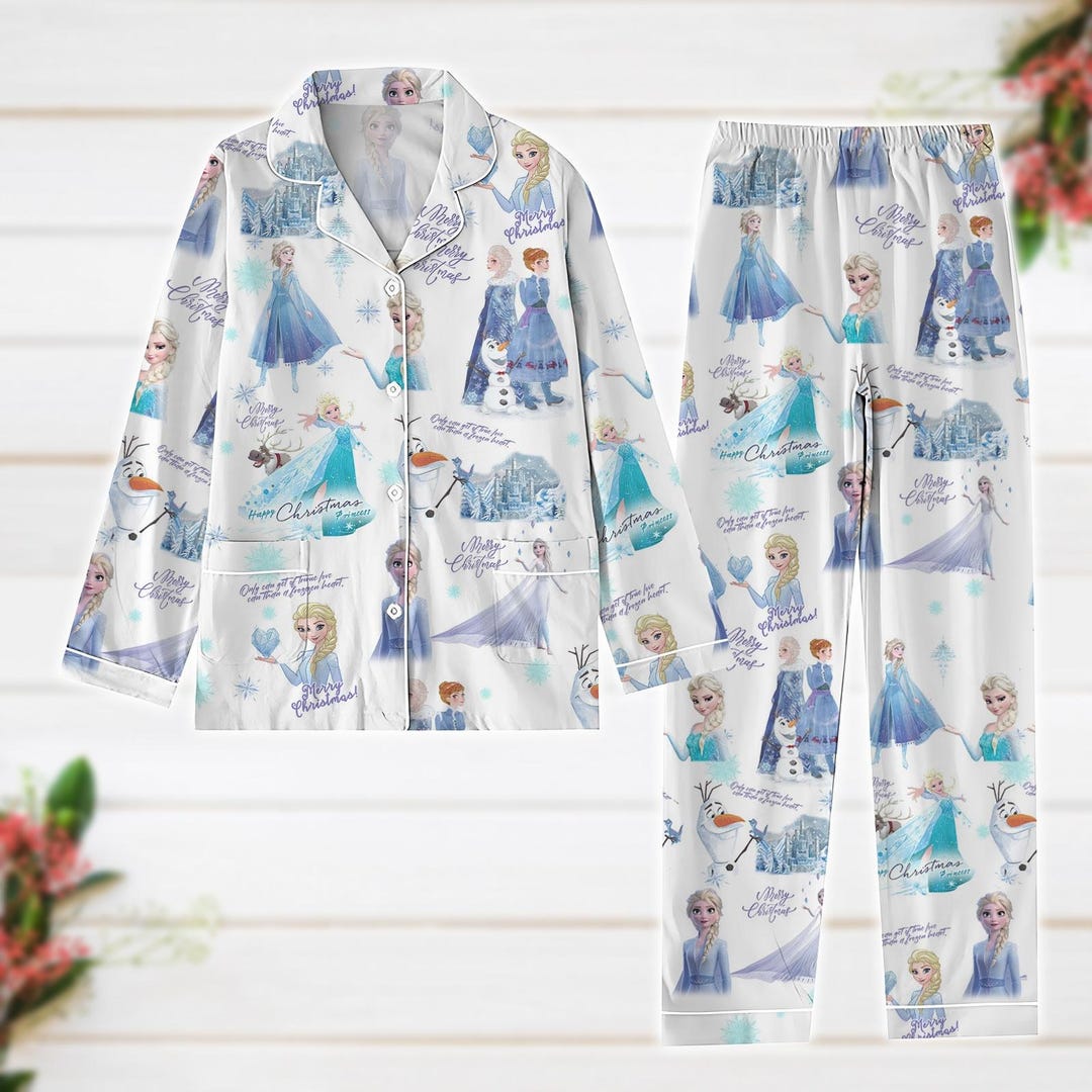 Elsa Christmas Pajamas, Elsa Frozen Holiday Pajamas, Frozen Women ...