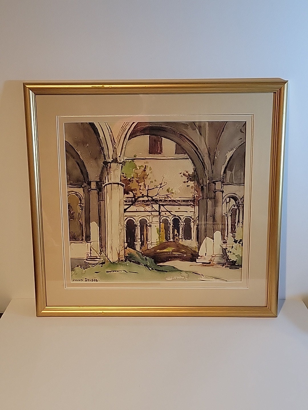 Vintage Julius Delbos Original Watercolor. - Etsy