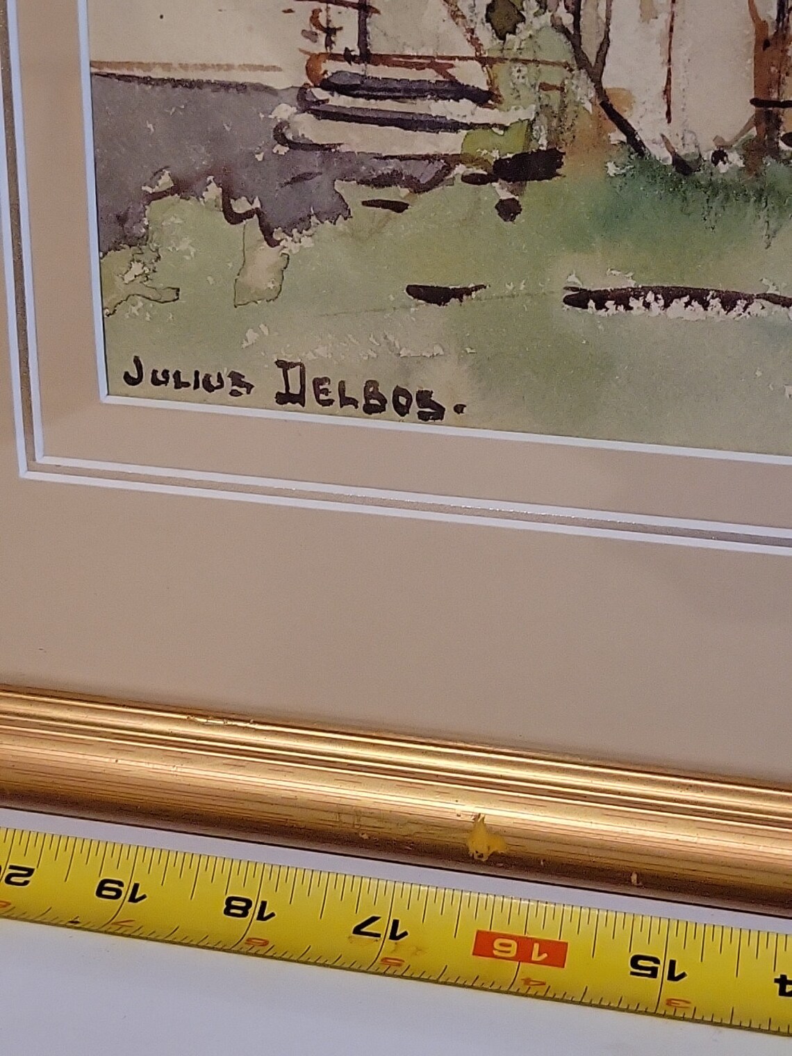 Vintage Julius Delbos Original Watercolor. - Etsy