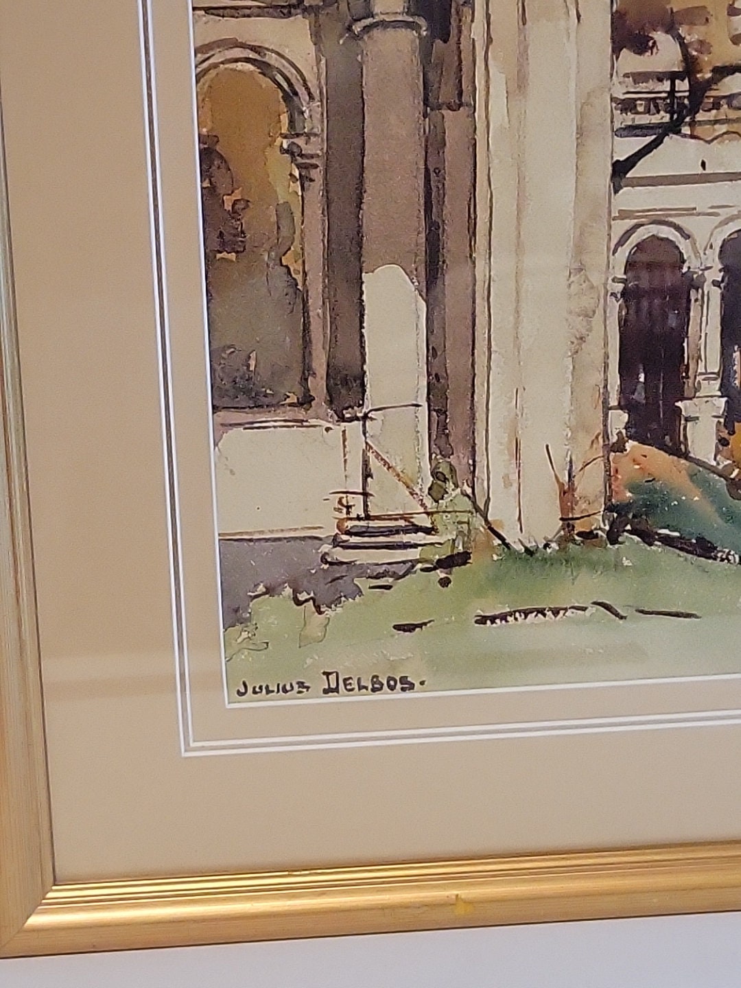 Vintage Julius Delbos Original Watercolor. - Etsy