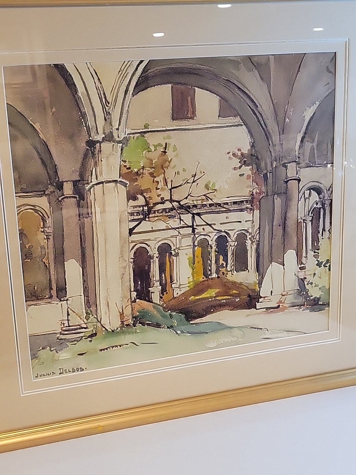 Vintage Julius Delbos Original Watercolor. - Etsy