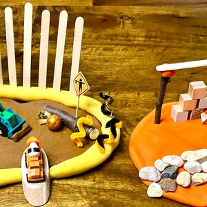 Construction Sensory Dough Kit, Sensory Play, Digger Party Favor, Gift ...