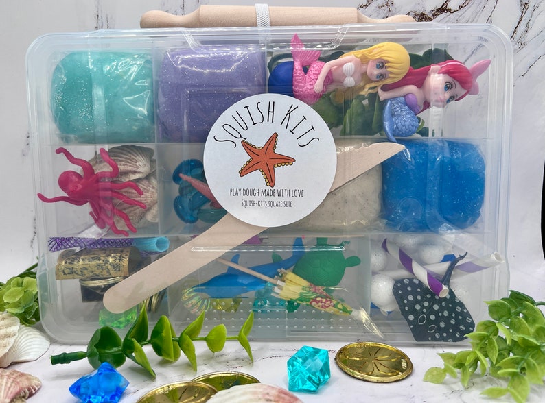 Mermaid Sensory Play Dough Kit, Hours of Screen-free Fun That Sparks ...