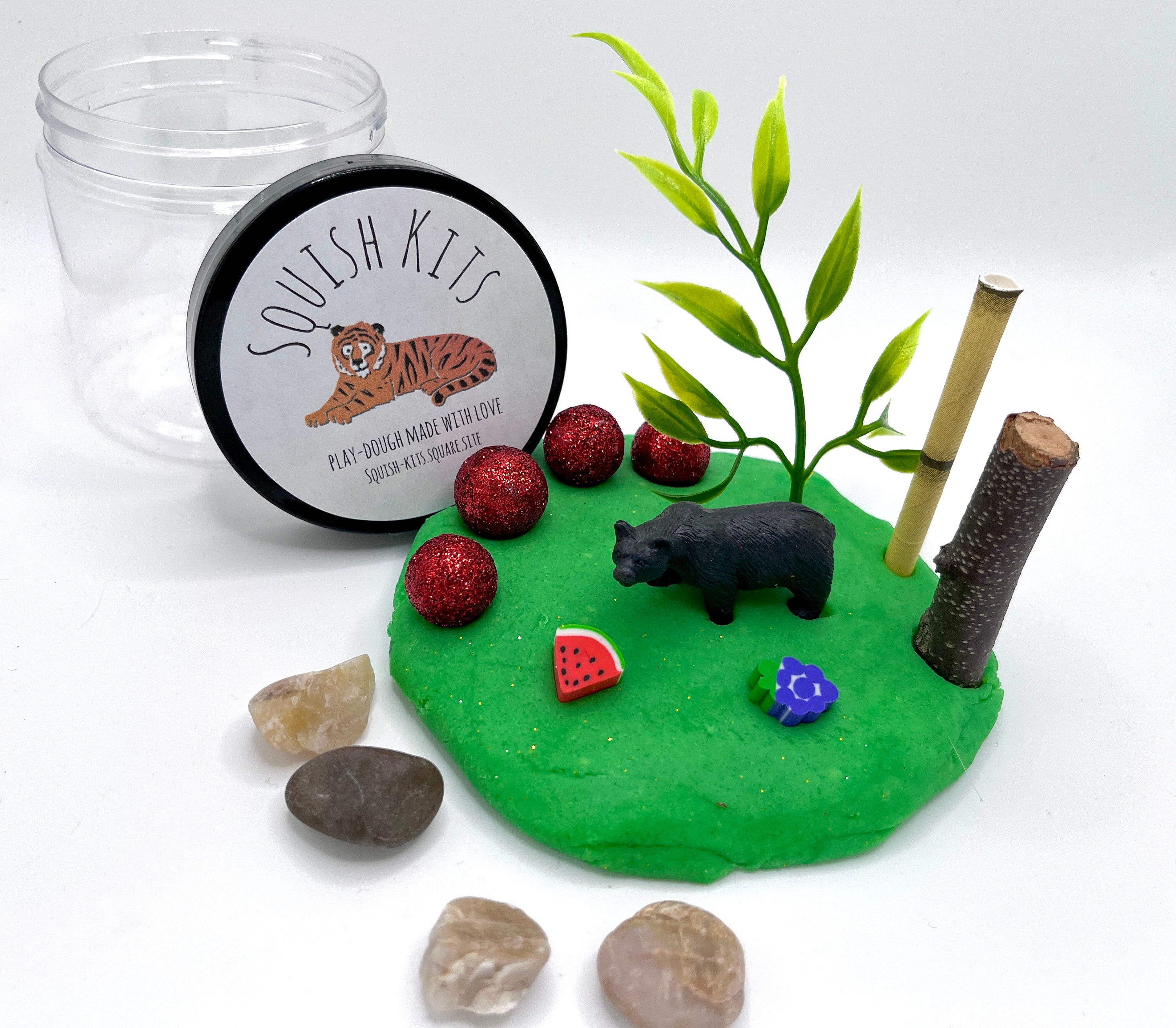 Zoo Sensory Dough Jar, Sensory Play, Safari Party Favor, Play Dough Kit ...
