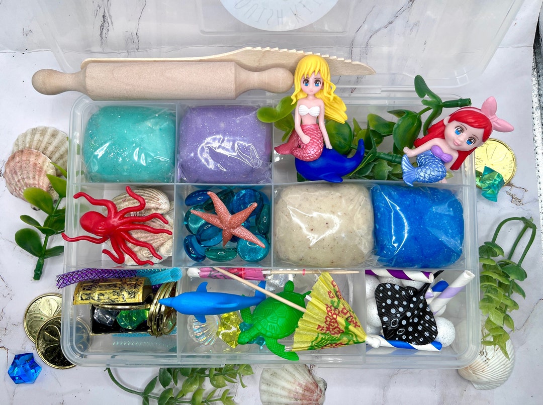 Mermaid Sensory Play Dough Kit, Hours of Screen-free Fun That Sparks ...