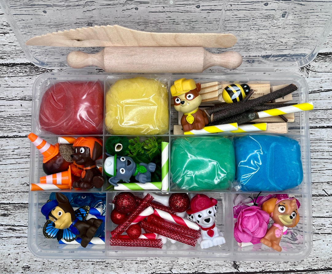 Paw Patrol Sensory Dough Kit, Sensory Play, Paw Patrol Party, Gift for ...