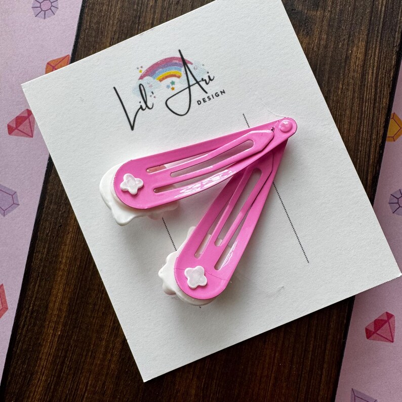 Hello Kitty Hair Clips, Pink Snap Clip Set, Kawaii Party Favors - Etsy