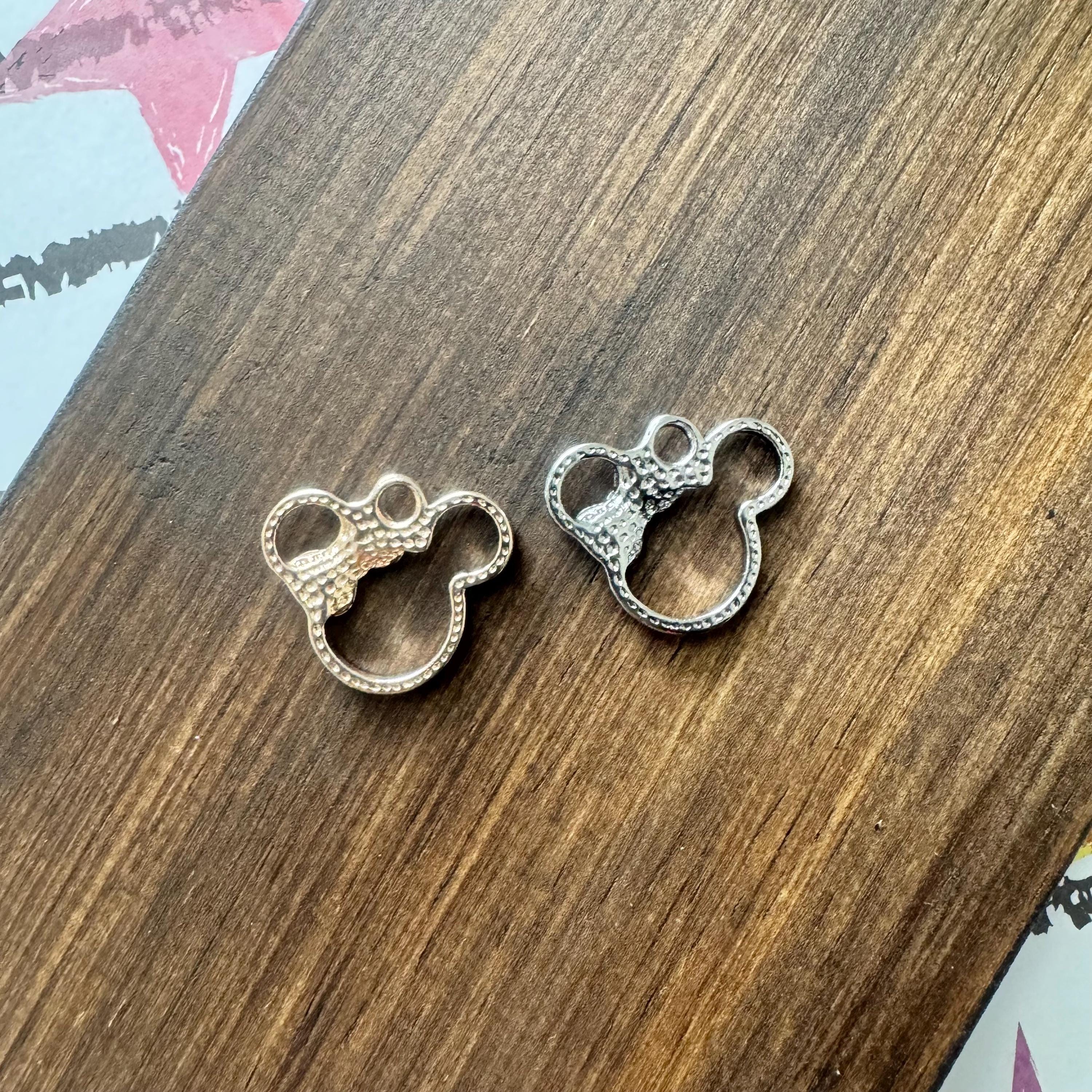 Minnie Mouse Charms Mouse Head Charm Minnie Rhinestone Bow Gold or ...