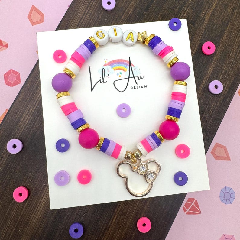 Minnie Mouse Charms Mouse Head Charm Minnie Rhinestone Bow Gold or ...