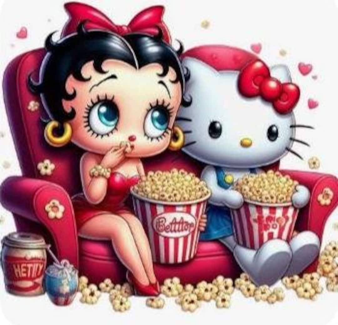 Betty Boop Hello Kitty Sticker - Etsy France