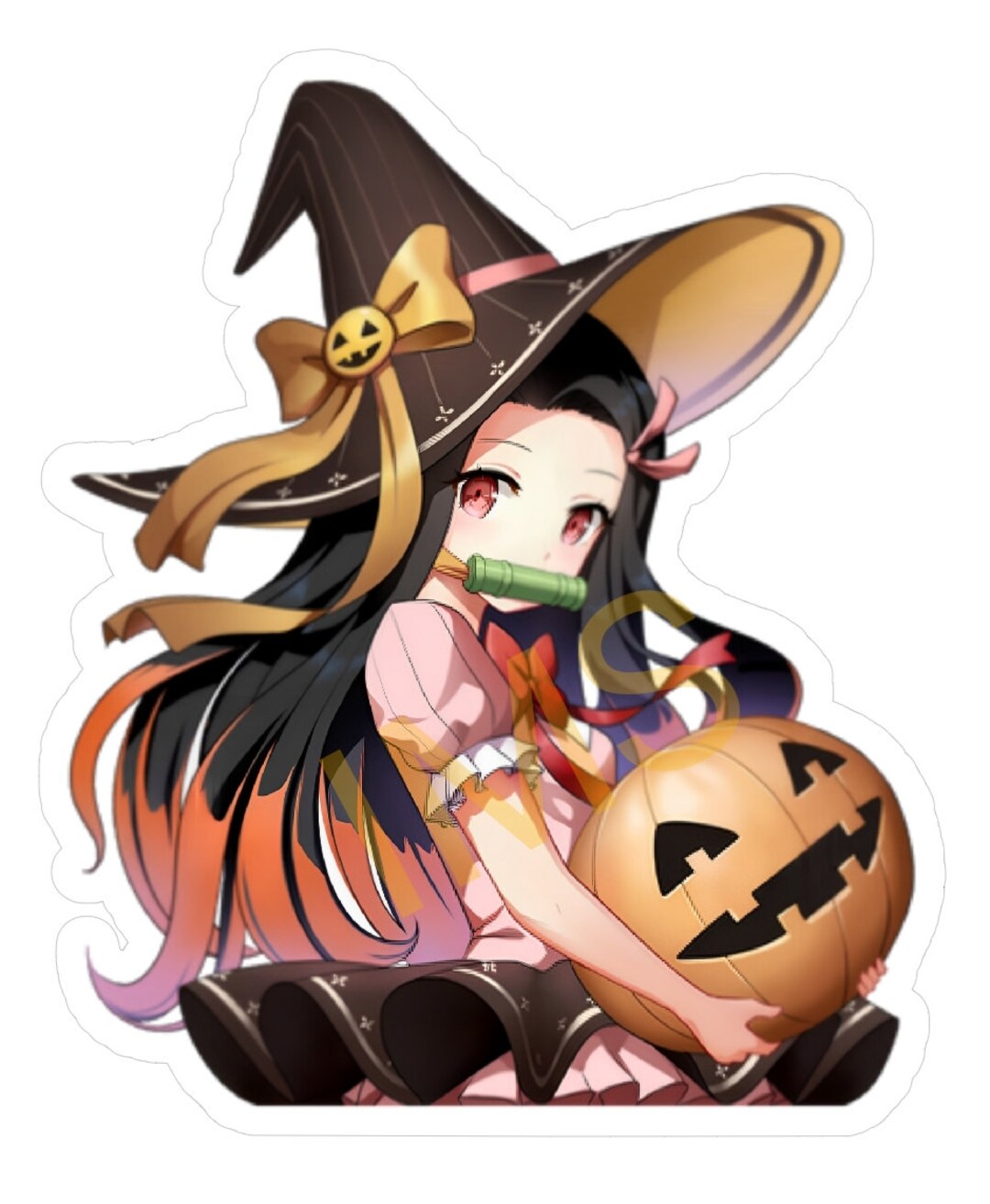Demon Slayer Nezuko Halloween Sticker/de Al - Etsy