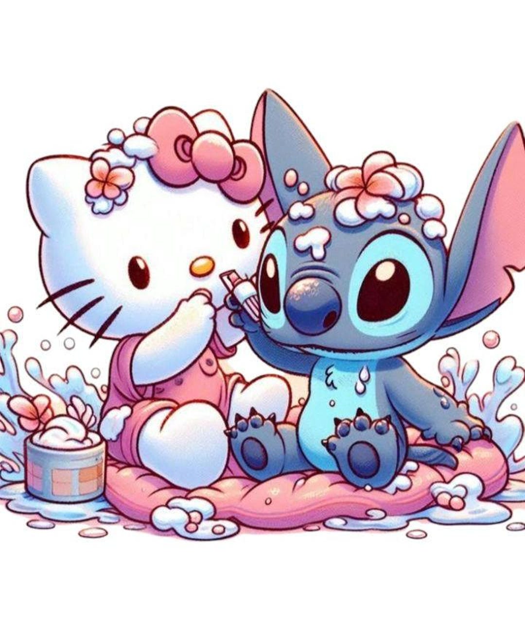 Hello Kitty and Stich - Etsy