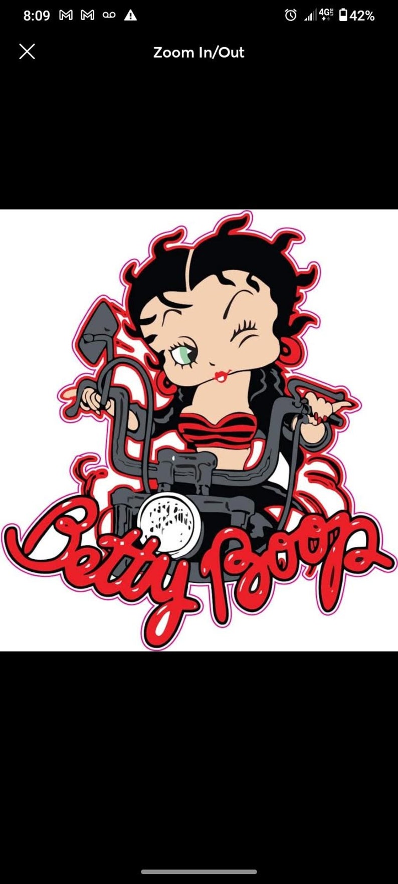 Betty Boop Motorcycle Sticker/decal - Etsy
