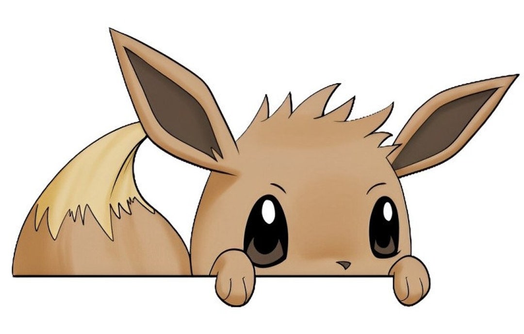 Eevee Peeker Pokemon Pikachu Anime Vinyl Decal - Etsy
