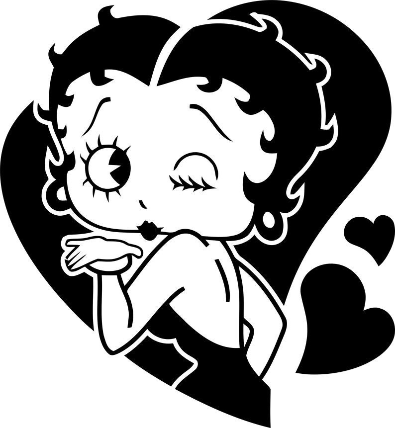 Betty Boop Kissing Sticker - Etsy