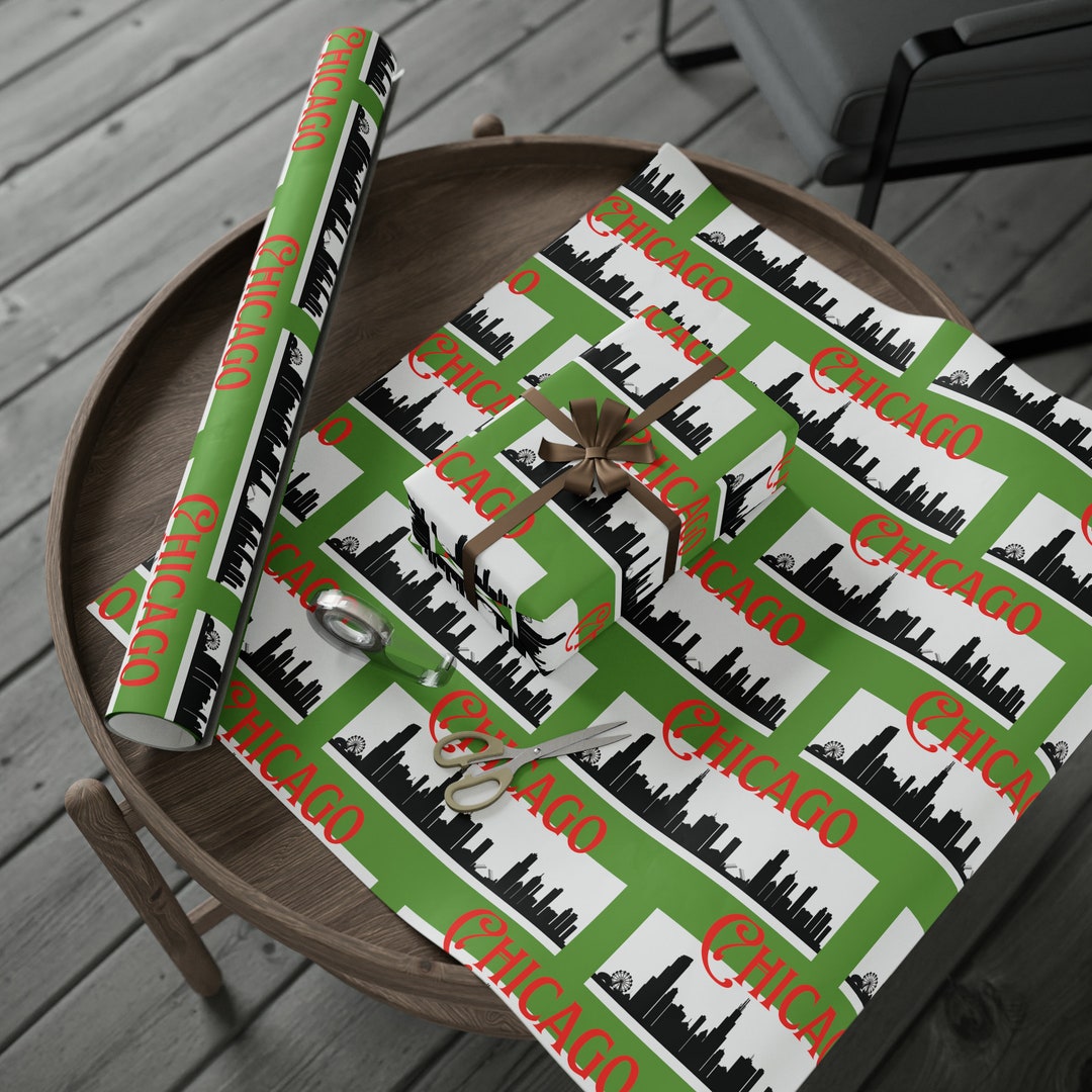 Chicago Skyline OG Wrapping Papers in Holiday Colors 30"x72" - Etsy
