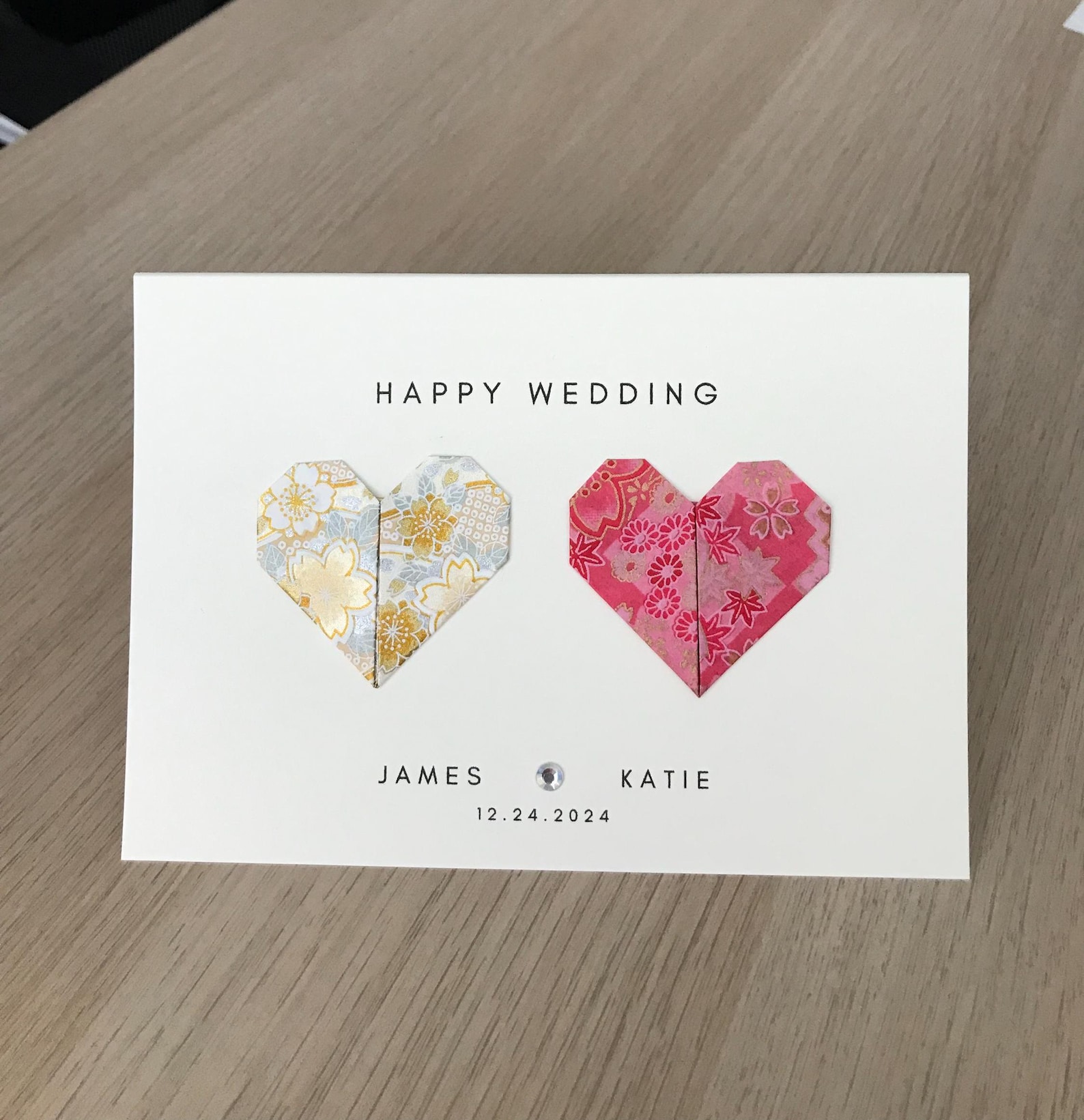 Customized | Handmade Wedding Card | Greeting Card | Origami | Washi ...