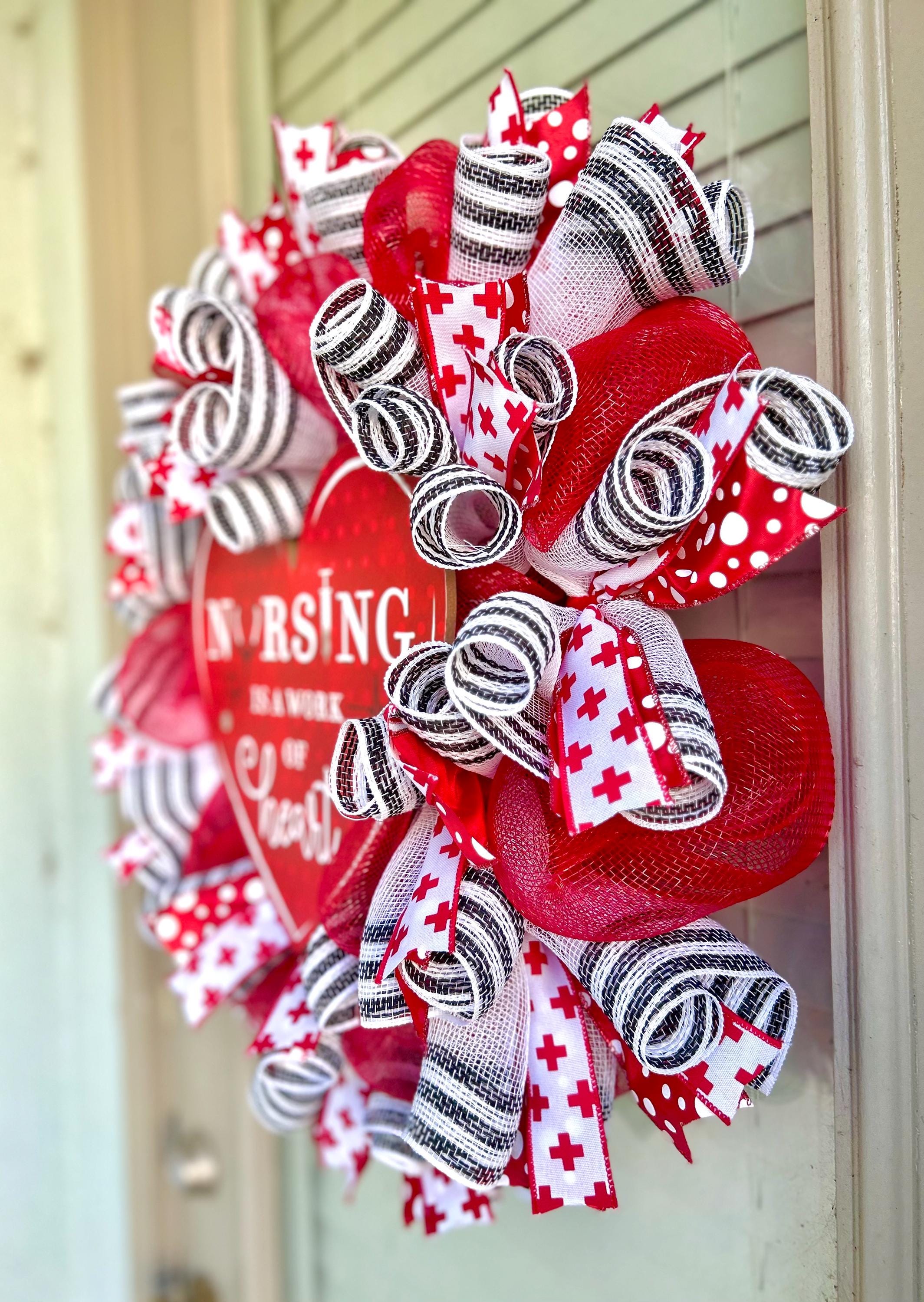 Nurse Wreath, Doctor Wreath, Nursing Wreath, Nursing is a Work of Heart ...