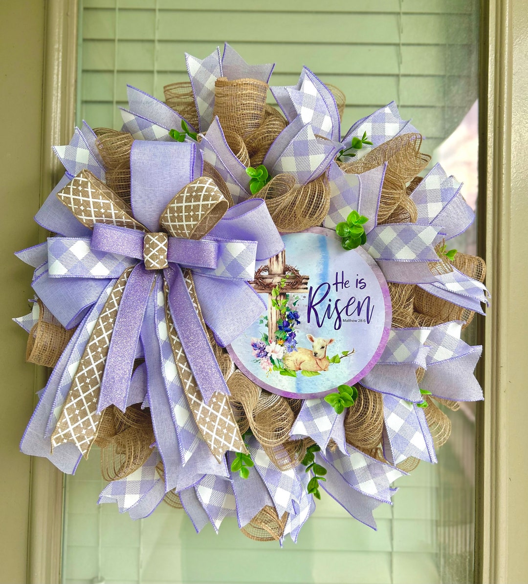 He is Risen Wreath, He is Risen Cross, Easter Wreath, He is Risen Door ...