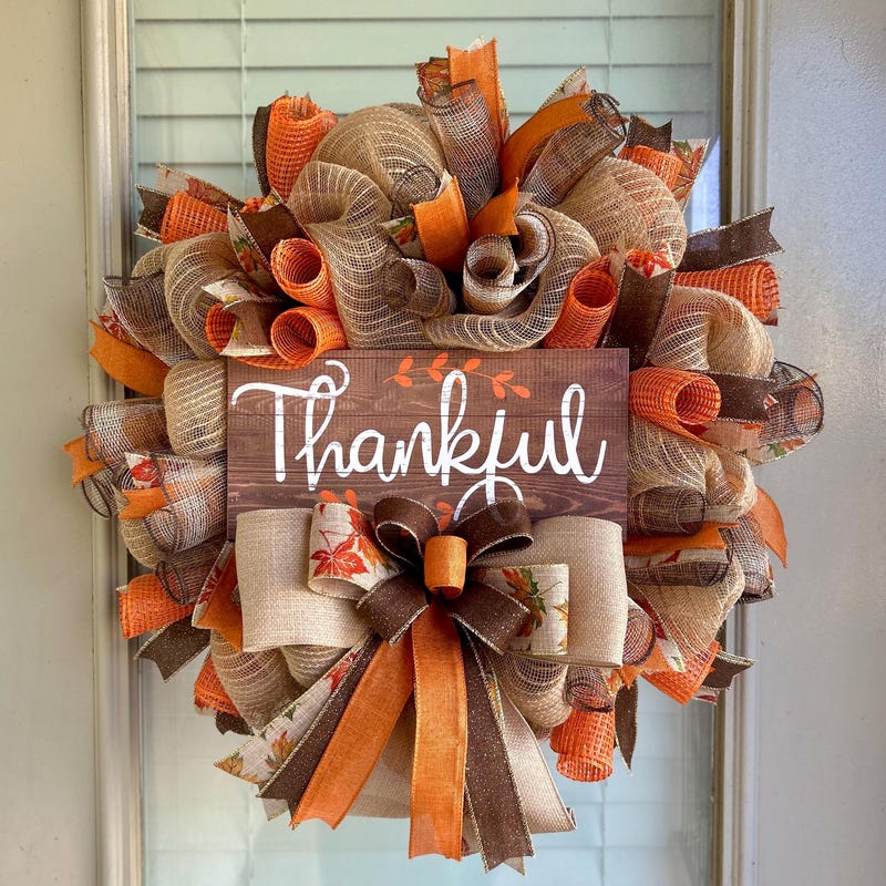 Thanksgiving Wreath - Etsy