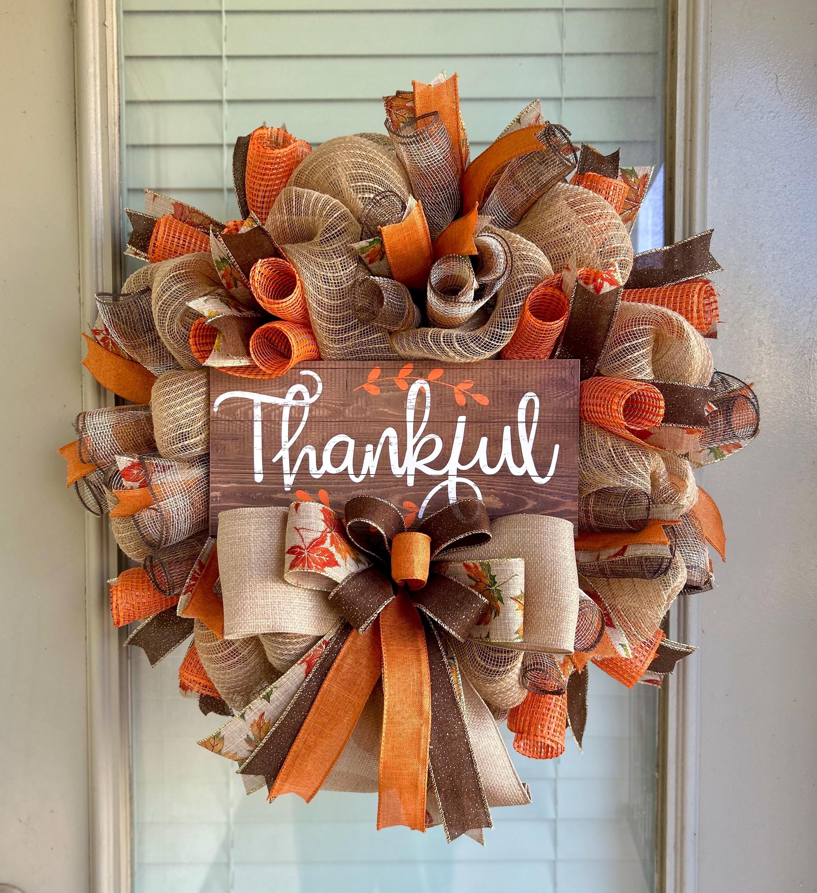 Thanksgiving Wreath, Thanksgiving Wreaths, Thanksgiving Front Door ...