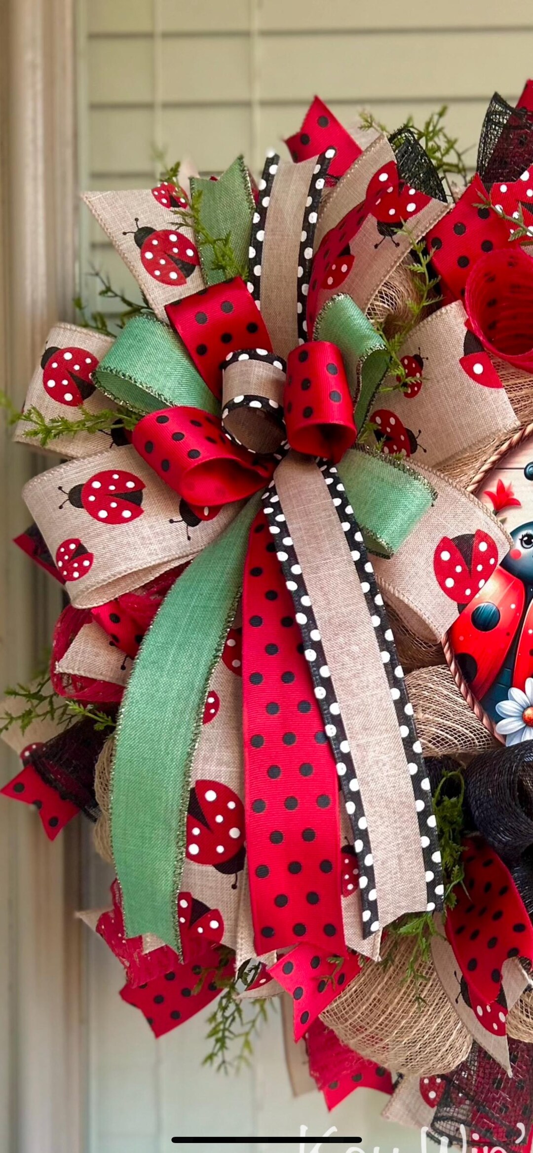 Ladybug Bow, Spring Ladybug Bow, Spring Bows, Easter Bows, Ladybug Bows ...