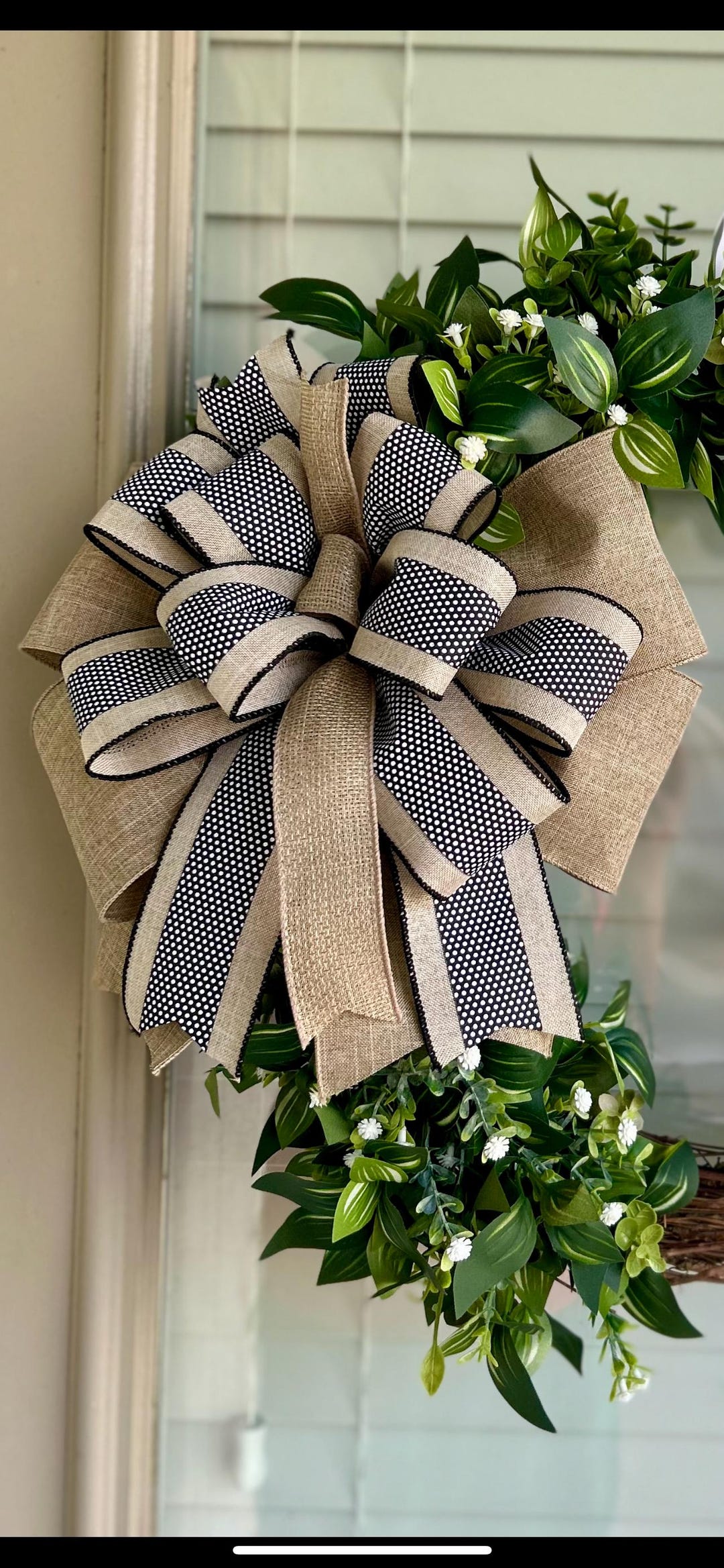 Everyday Bow, Farmhouse Bow, Burlap Bow - Etsy