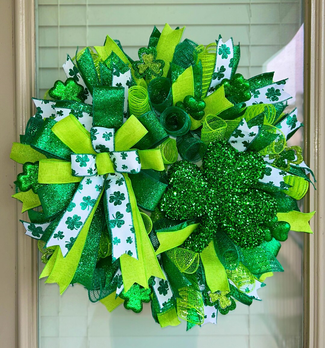 St. Patricks Day Wreath, St Pattys Day Wreath, St Patricks Day Front ...
