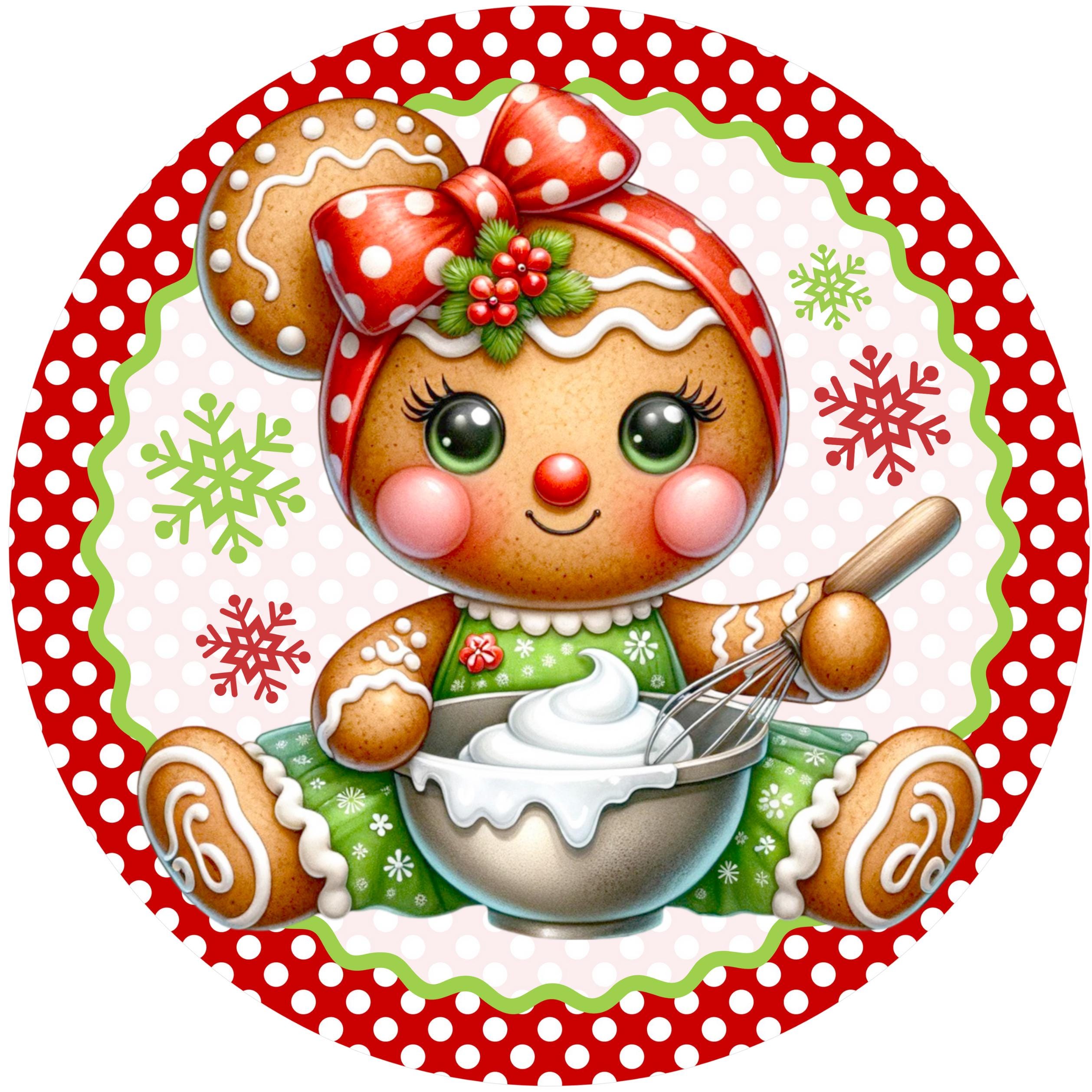 Gingerbread Wreath, Christmas Gingerbread Wreath, Gingerbread Christmas ...