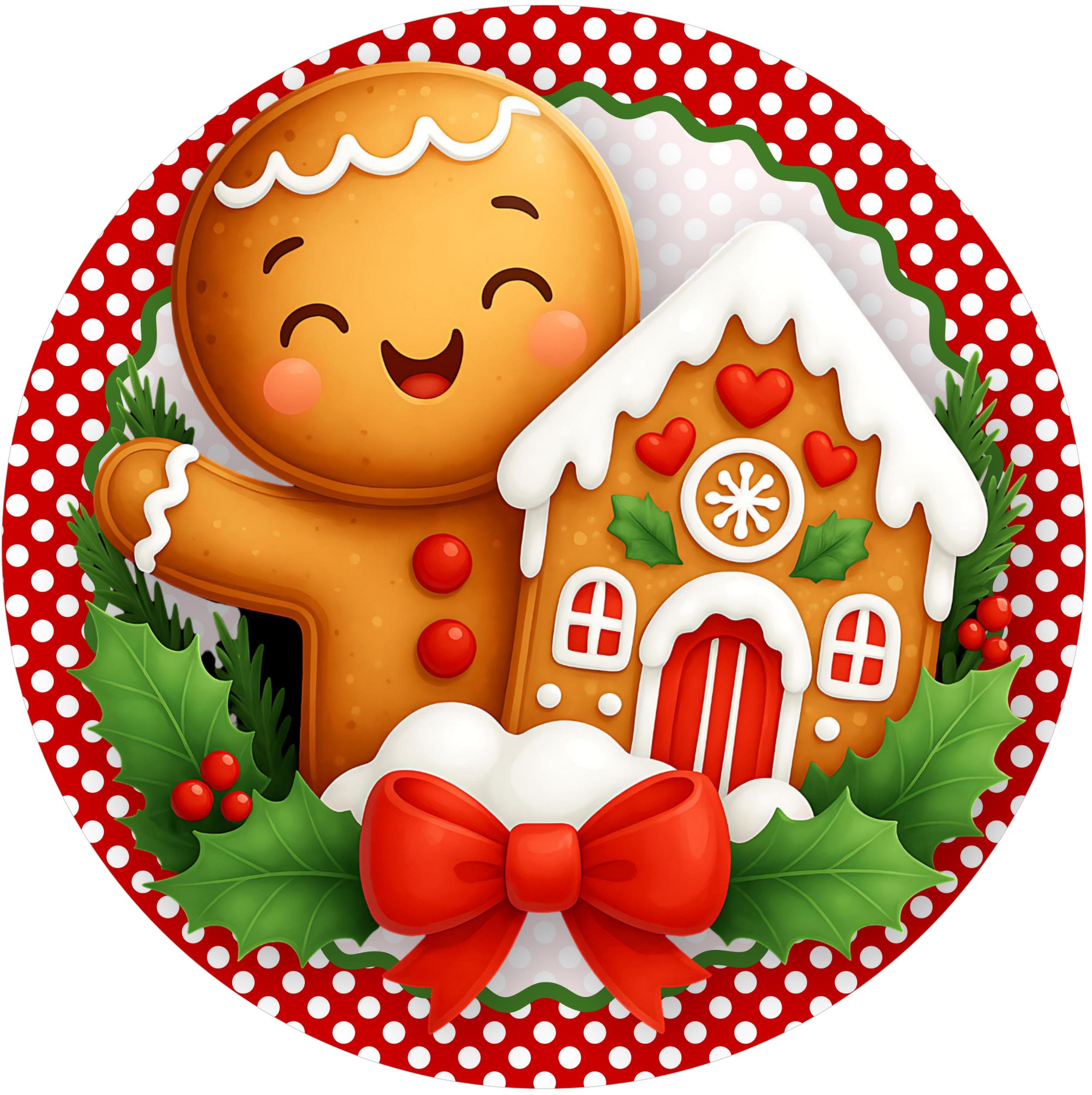 Gingerbread Wreath, Christmas Gingerbread Wreath, Gingerbread Christmas ...