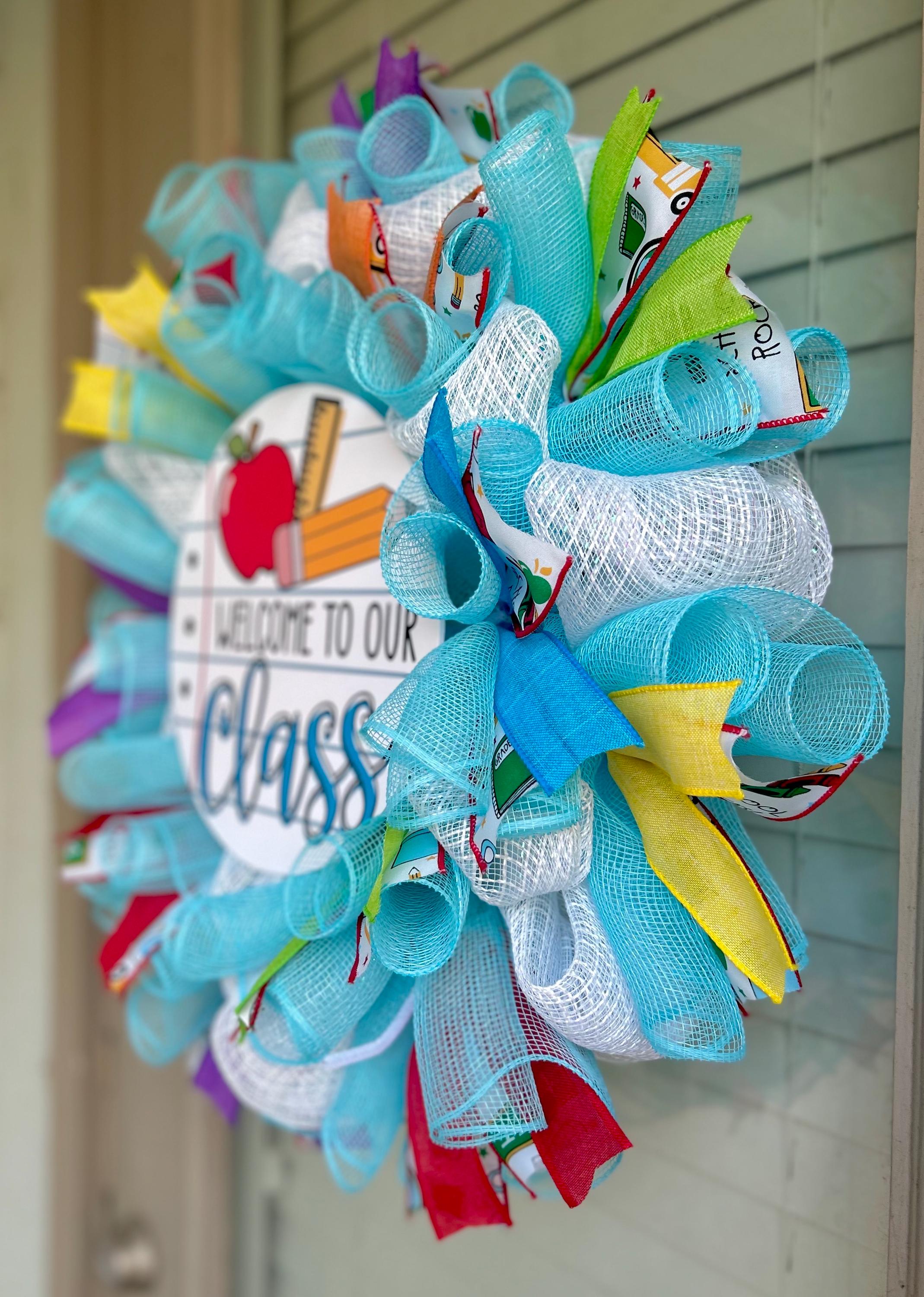 Welcome to Our Class Wreath, Welcome to Our Class Sign, Back to School ...