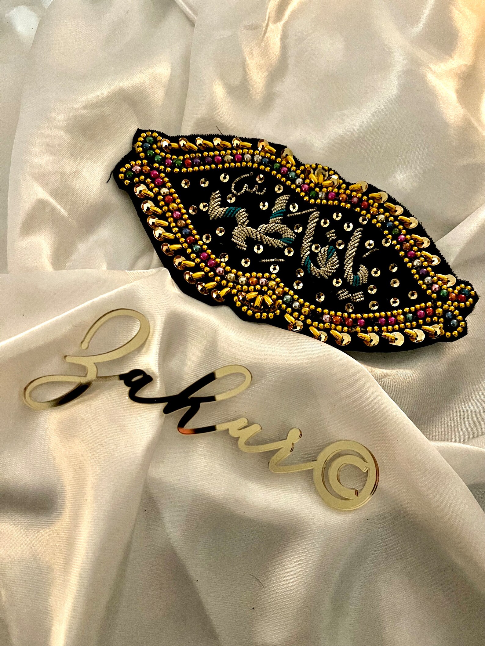 Velvet Embroidered Bride & Groom Imam Zamin nikaah Shaadi Wedding Gifts ...