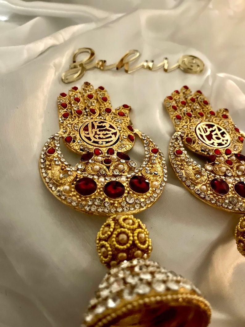 Red Ya Hussain & Ya Abbas Alam Stand Set Home Decor. Gifts Islamic Home ...