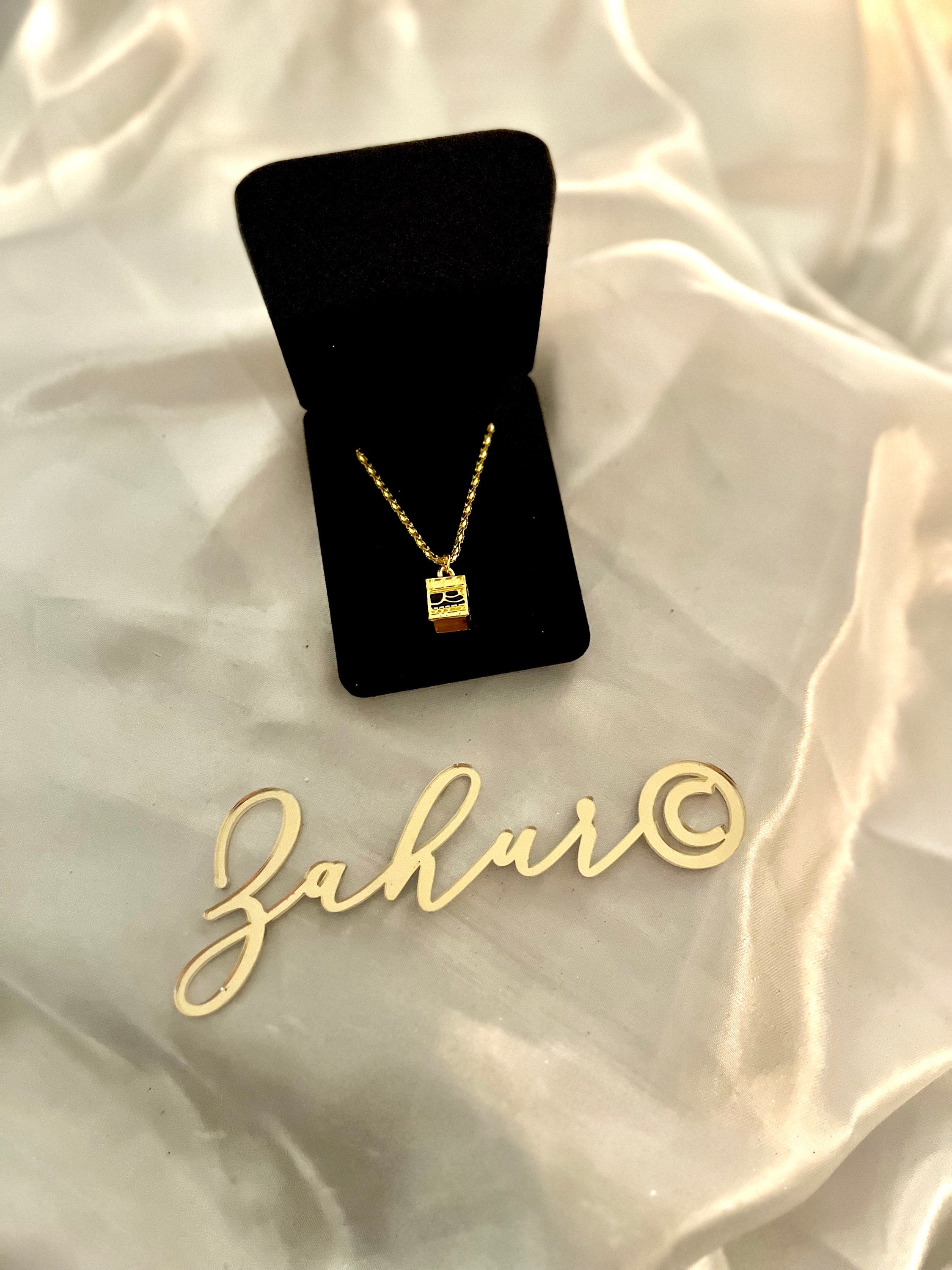 3D Kaaba Pendant With Gold Chain - Necklace - Etsy