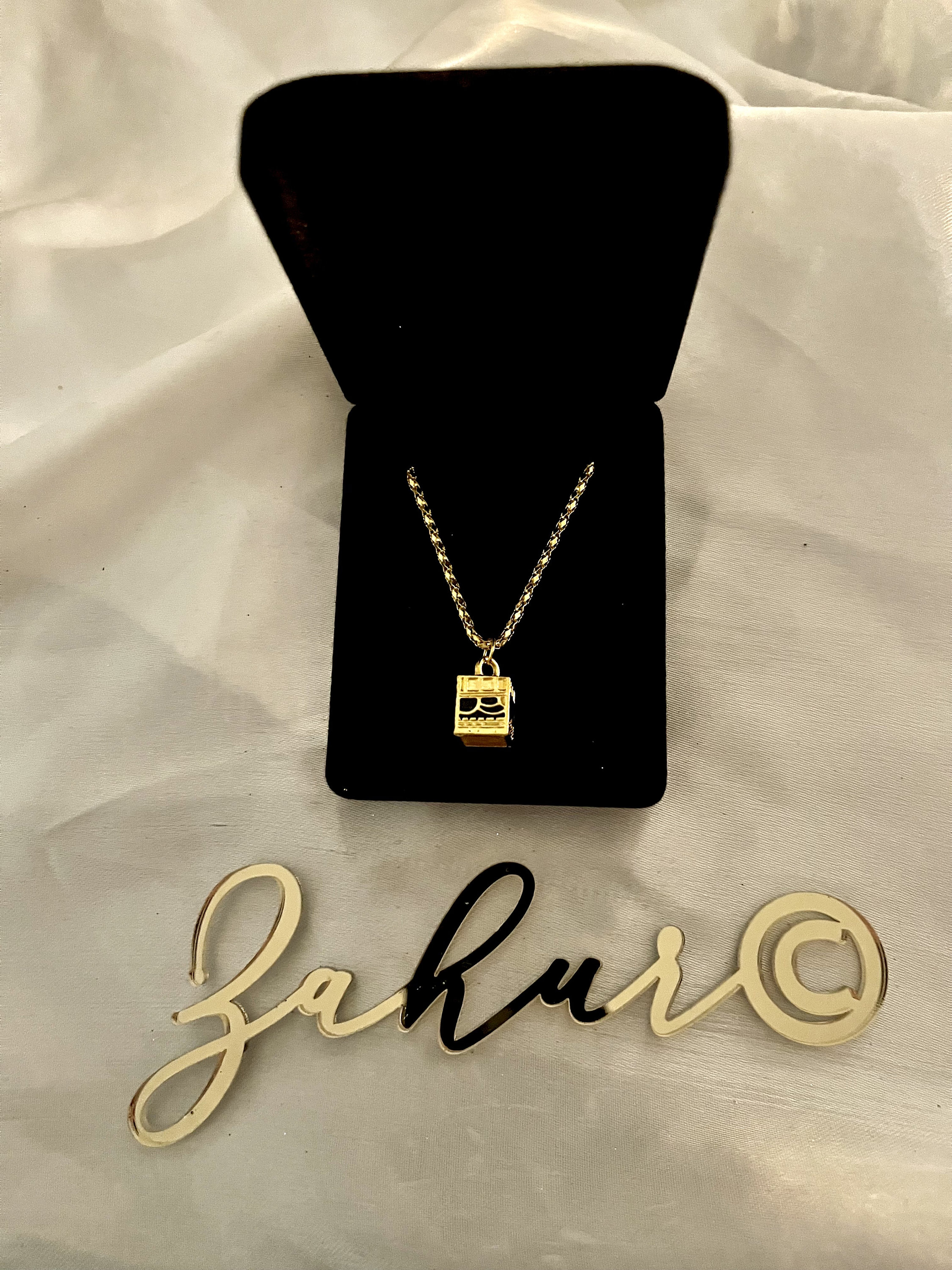 3D Kaaba Pendant With Gold Chain - Necklace - Etsy