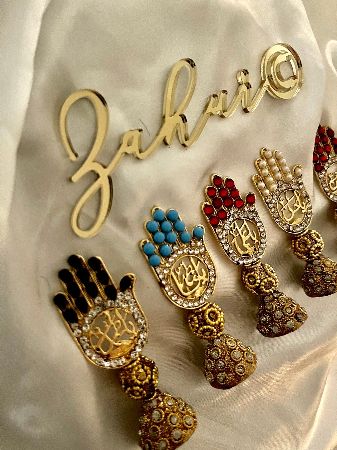 Set of 6 Mini Alams Symbolic Flagbearer Mini Home. Diamanté Embellished ...